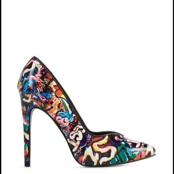 JustFab | Shoes | Graffiti Heels | Poshmark